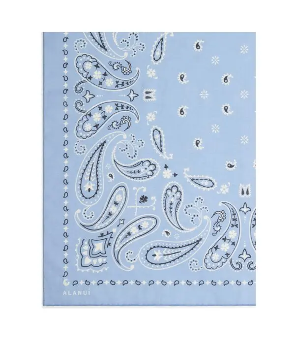 Alanui Paisley-pattern Bandana - Blue