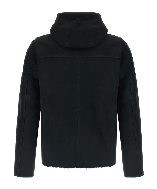 GIORGIO BRATO Velour Leather Hoodie