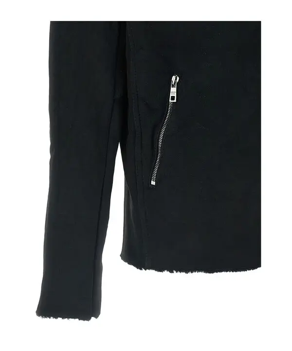 GIORGIO BRATO Velour Leather Hoodie