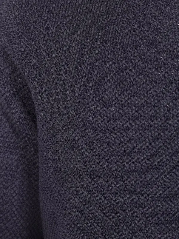 ZANONE Round Neck Slim Fit Sweater - Blue