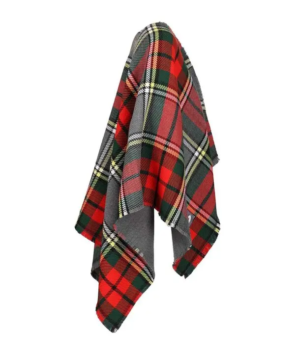 VIVIENNE WESTWOOD Checked Frayed-edge Poncho