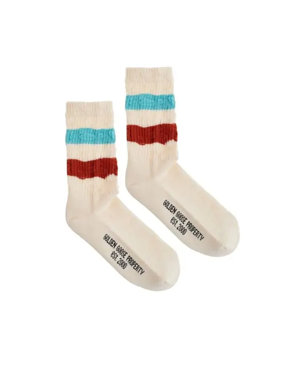 GOLDEN GOOSE Distressed-finish Ribbed Socks - No