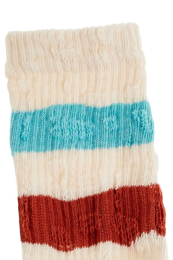 GOLDEN GOOSE Distressed-finish Ribbed Socks - Nude