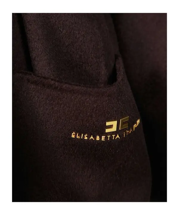 Elisabetta Franchi Double Cloth Belted Coat