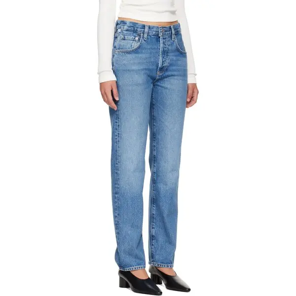 Citizens Of Humanity Mid Rise Straight Leg Jeans