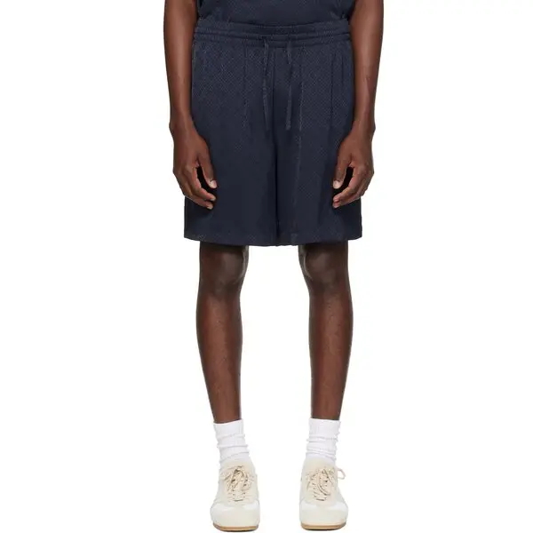 Casablanca Monogram-print Shorts - Navy