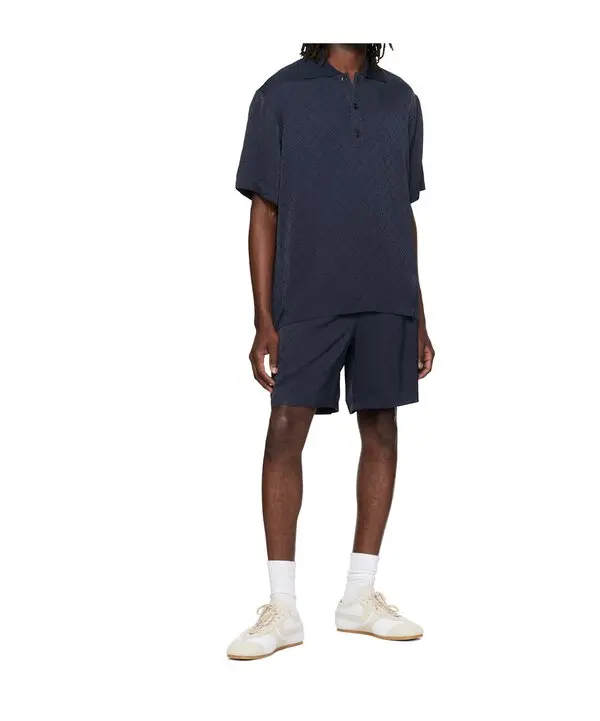 Casablanca Monogram-print Shorts - Navy