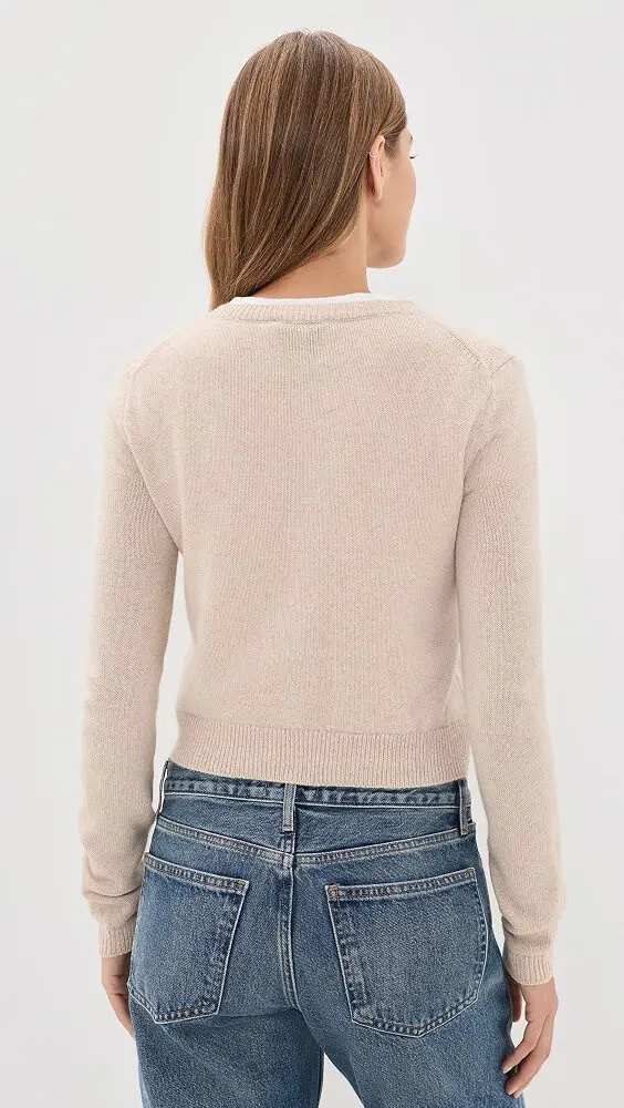 REFORMATION Clara Cashmere Crew Cardigan
