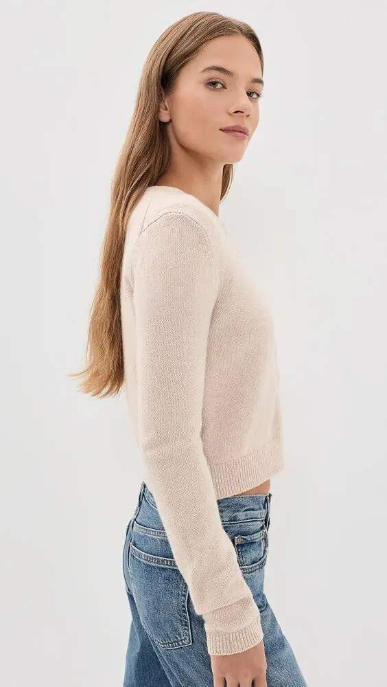 REFORMATION Clara Cashmere Crew Cardigan