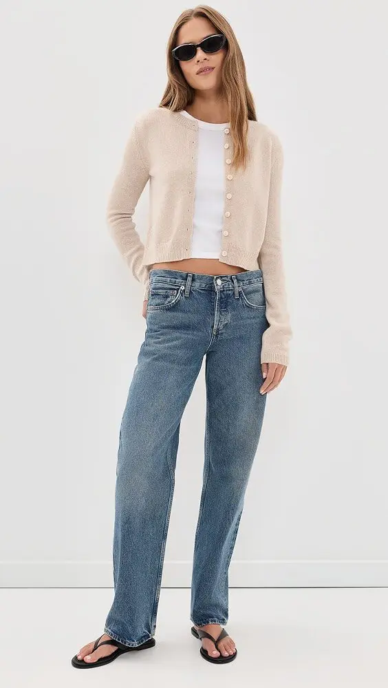 REFORMATION Clara Cashmere Crew Cardigan