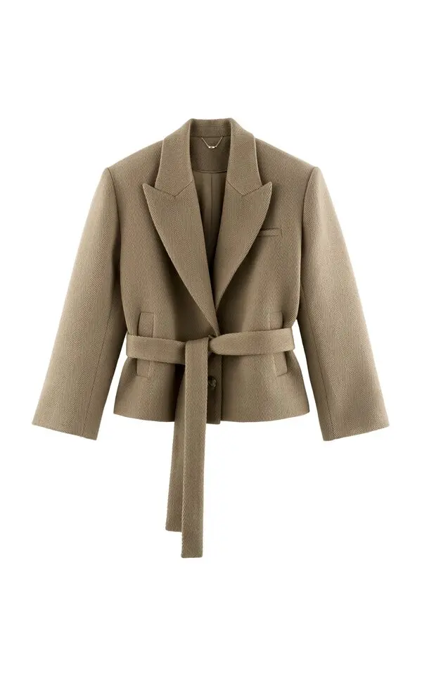 Arakii Boxy Belt Wool-blend Jacket