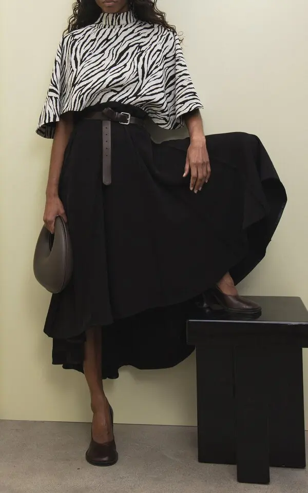 Arakii High Waist Panel Maxi Skirt