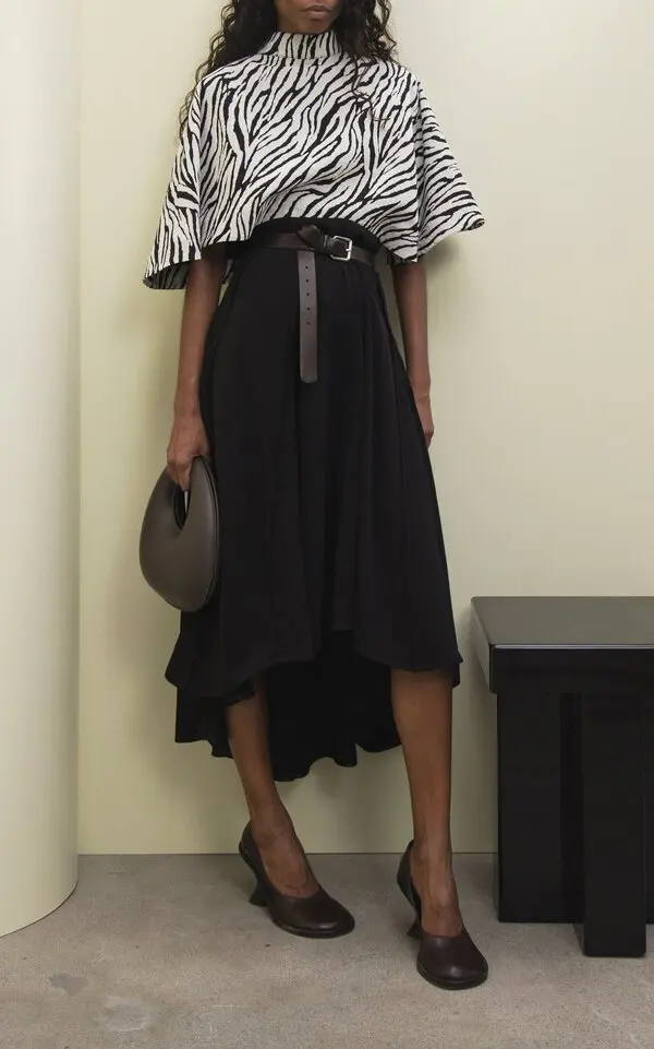 Arakii High Waist Panel Maxi Skirt