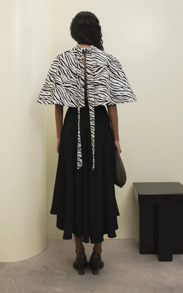 Arakii High Waist Panel Maxi Skirt
