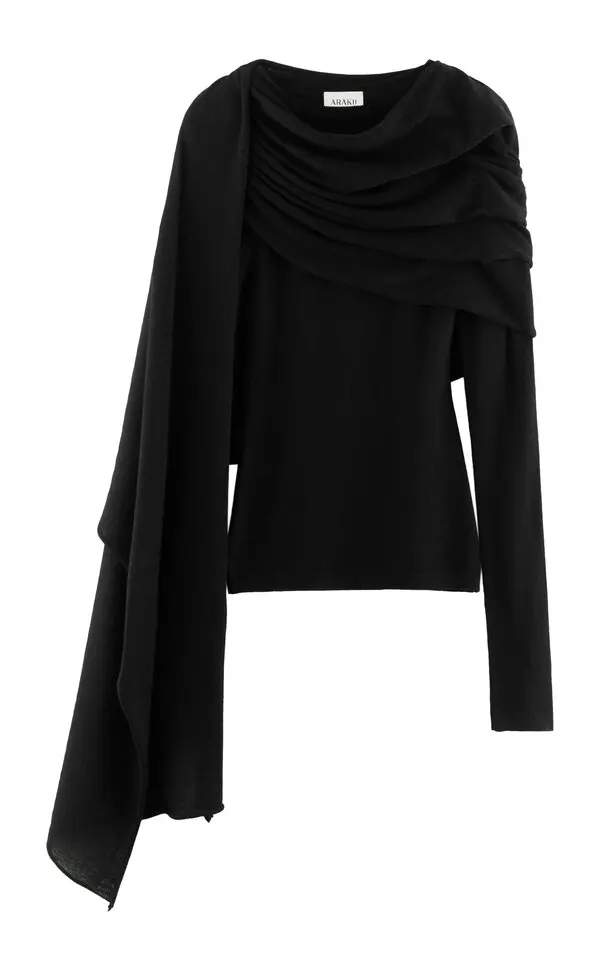 Arakii Haze Knitted Wool-cashmere Long-sleeve Top