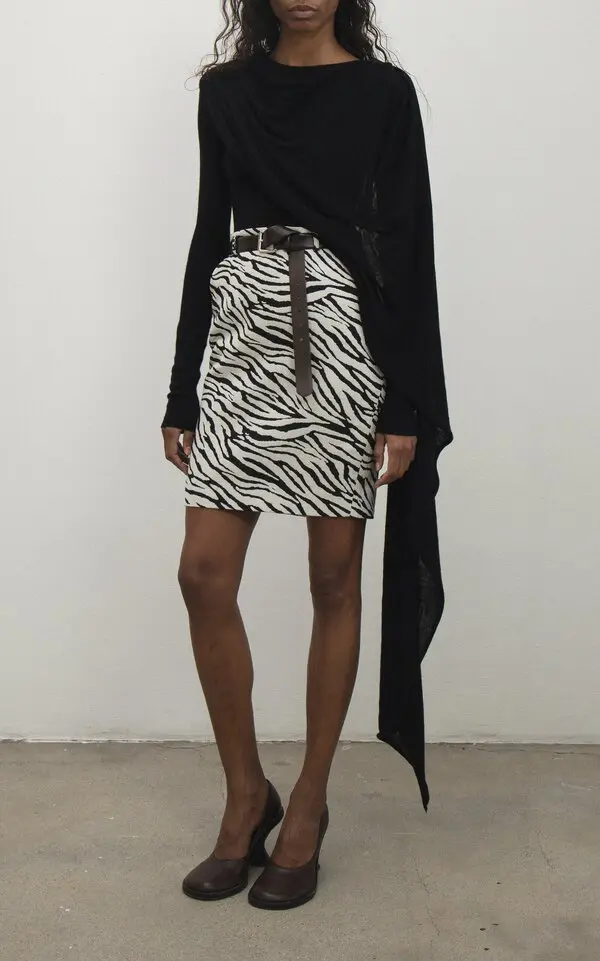 Arakii High Waist Cotton-blend Pencil Skirt