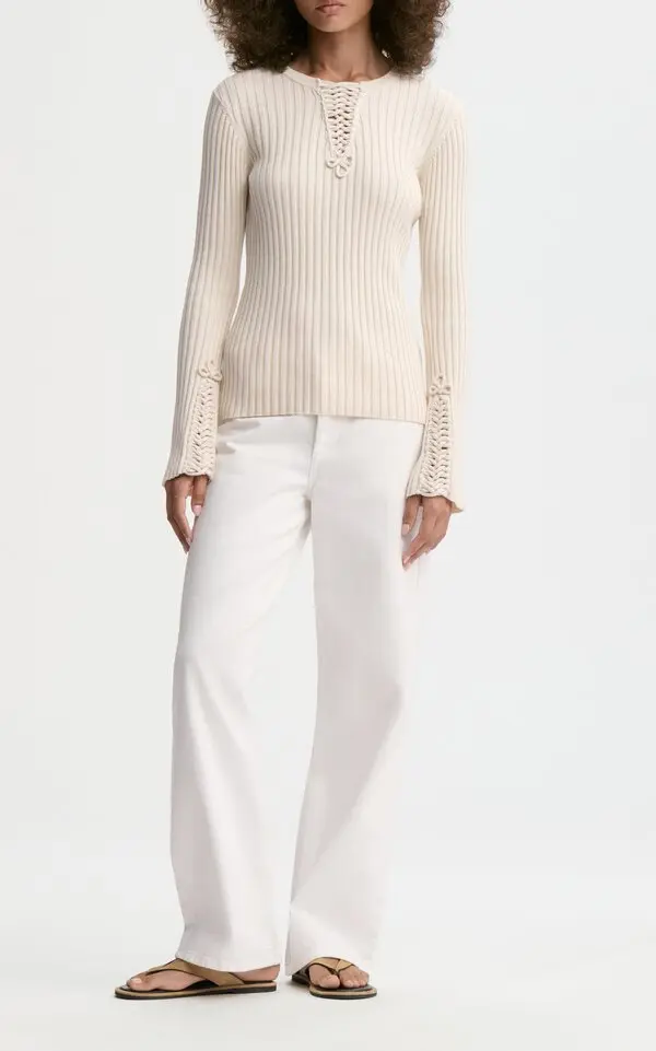 BY MALENE BIRGER Milas Wool-cotton Knit Top