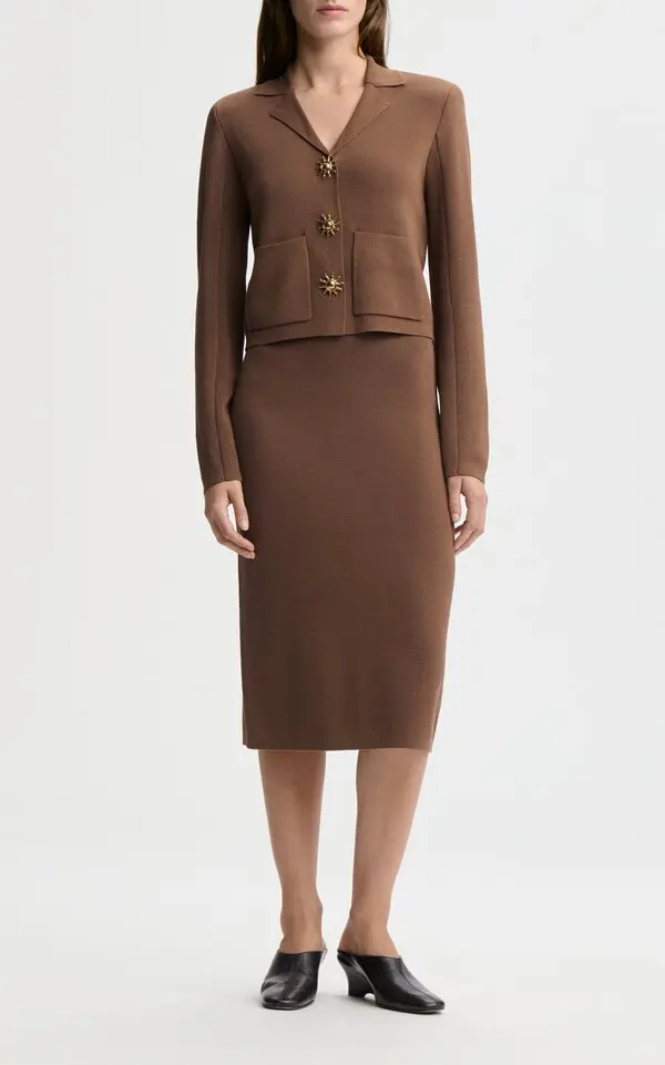 BY MALENE BIRGER Selva Midi Skirt - Brown