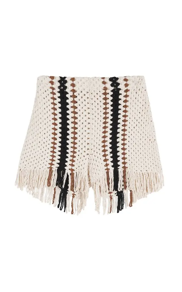 BY MALENE BIRGER Tamara Cotton Crochet Knit Shorts