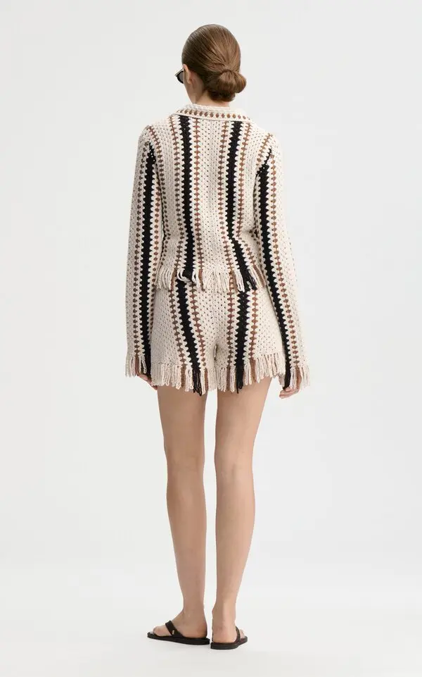 BY MALENE BIRGER Tamara Cotton Crochet Knit Shorts