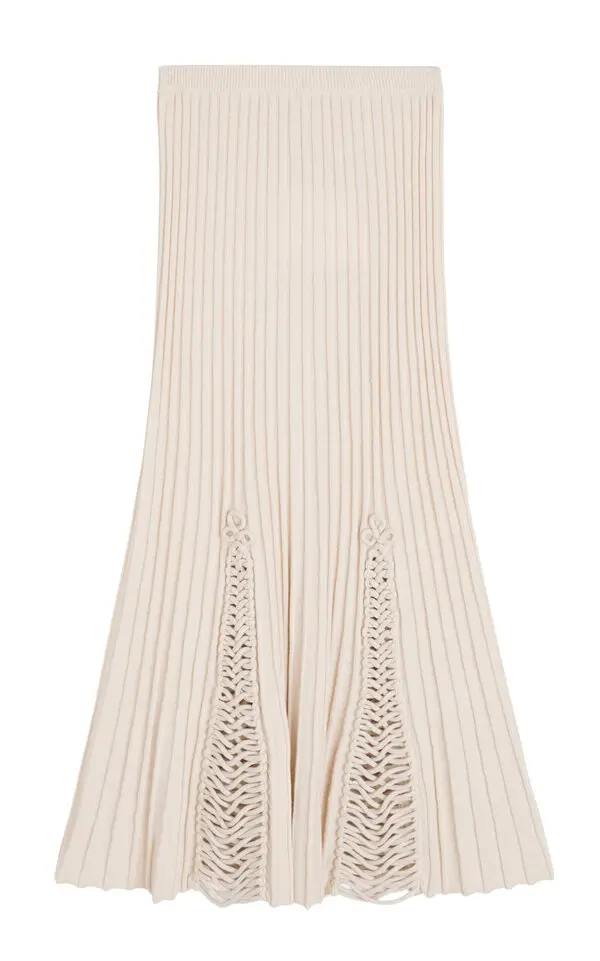 BY MALENE BIRGER Maren Wool-cotton Knit Maxi Skirt