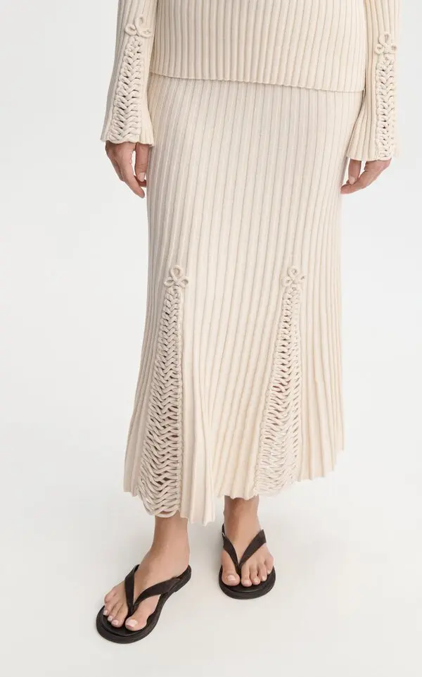 BY MALENE BIRGER Maren Wool-cotton Knit Maxi Skirt