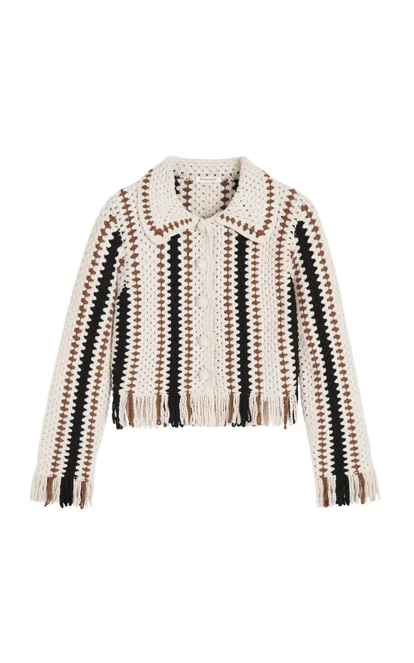 BY MALENE BIRGER Natalia Cotton Crochet Knit Top
