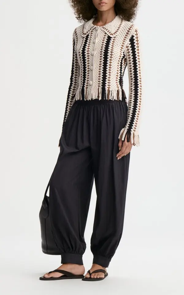 BY MALENE BIRGER Natalia Cotton Crochet Knit Top