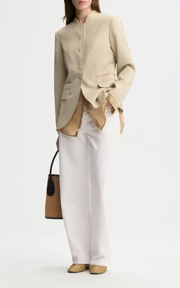BY MALENE BIRGER Claye Linen-blend Blazer - Khaki