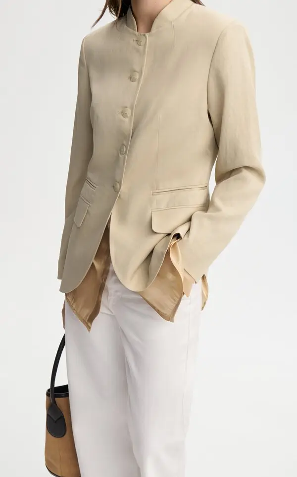 BY MALENE BIRGER Claye Linen-blend Blazer - Khaki