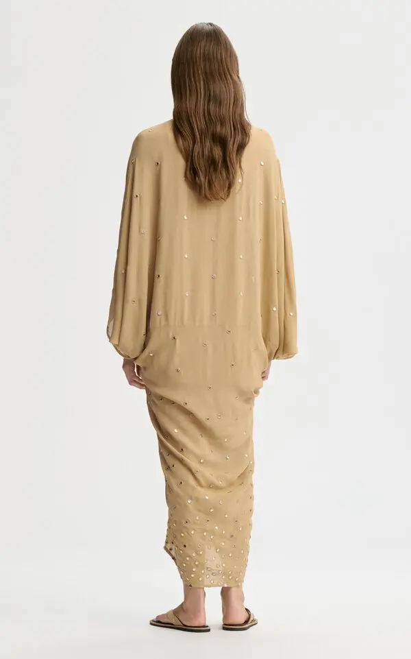 BY MALENE BIRGER Nico Embellished Ruched Maxi Dress