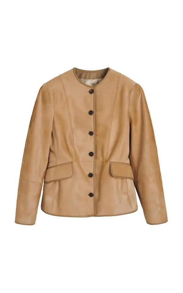 BY MALENE BIRGER Erin Leather Jacket - Tan
