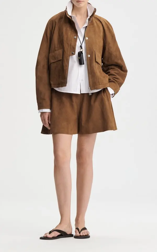 BY MALENE BIRGER Marie Suede Shorts