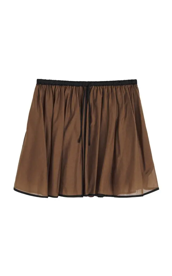 BY MALENE BIRGER Rapheo Cotton-silk Mini Skort - Brown
