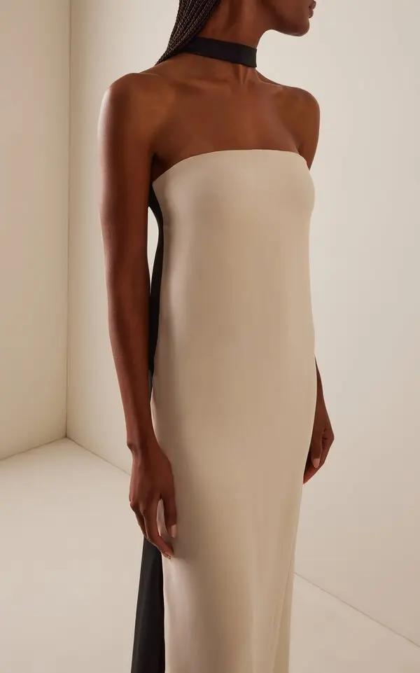 Valentino Garavani Two-tone Silk-cady Gown