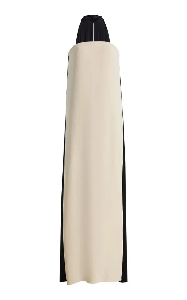 Valentino Garavani Two-tone Silk-cady Gown - Ivory