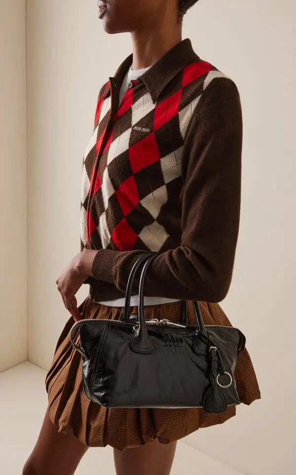 Miu Miu Leather Top Handle Bag