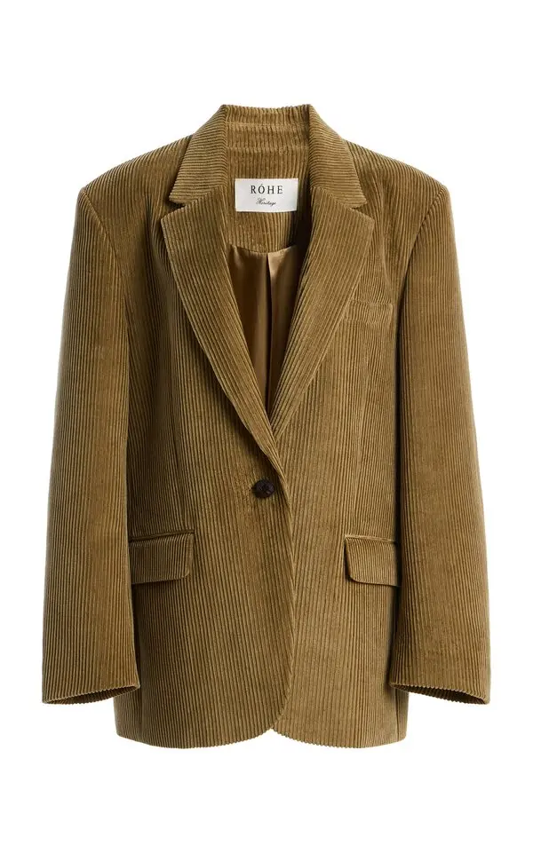 RÓHE Oversized Corduroy Blazer - Brown