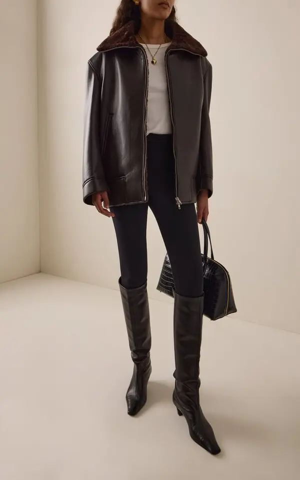 THE FRANKIE SHOP Aspen Faux Leather Jacket