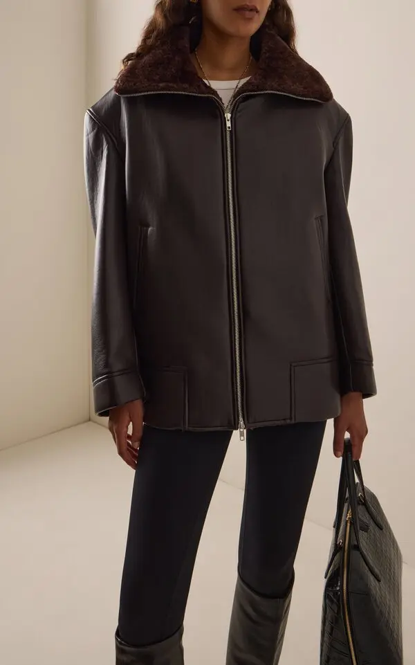 THE FRANKIE SHOP Aspen Faux Leather Jacket