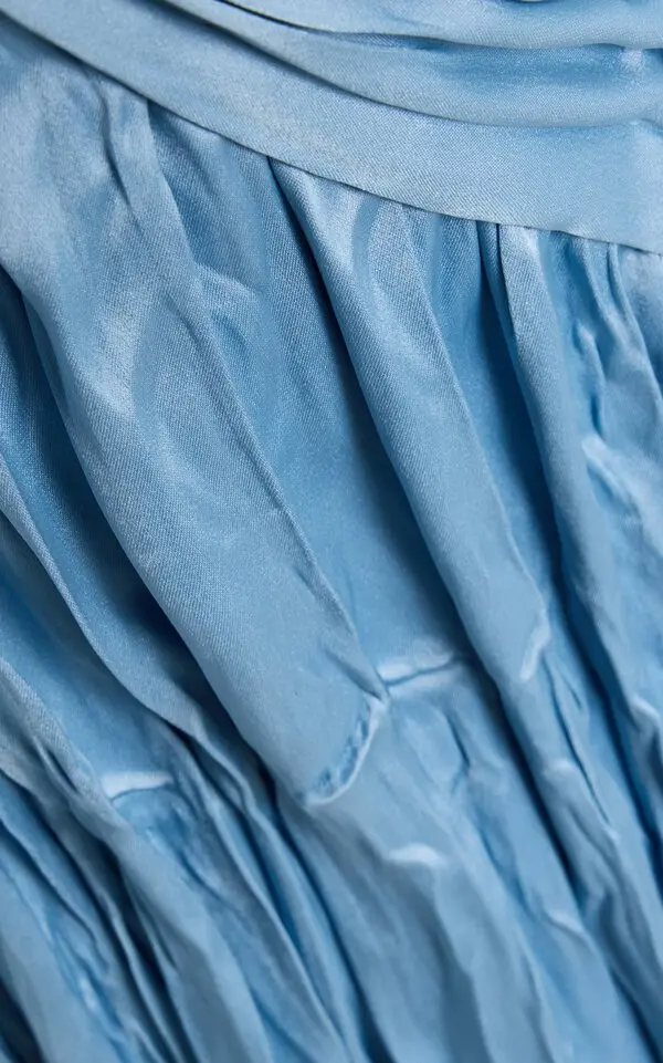 Alejandra Alonso Rojas Bustier Pleated Crepe Maxi Dress