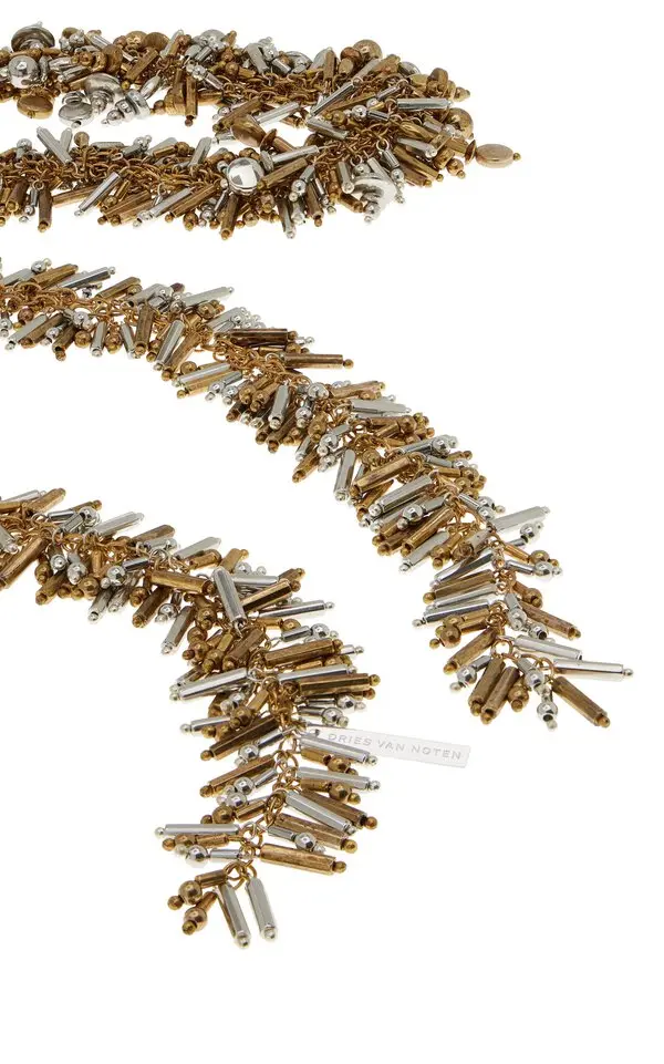 Dries Van Noten Scarf Acrylic And Brass Necklace