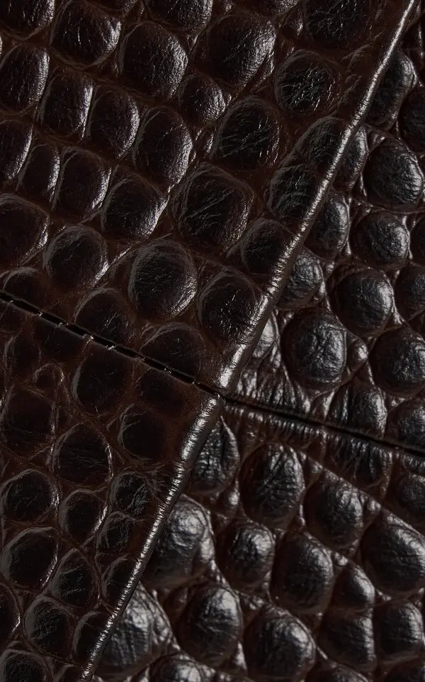 Tove Yula Embossed Leather Midi Skirt