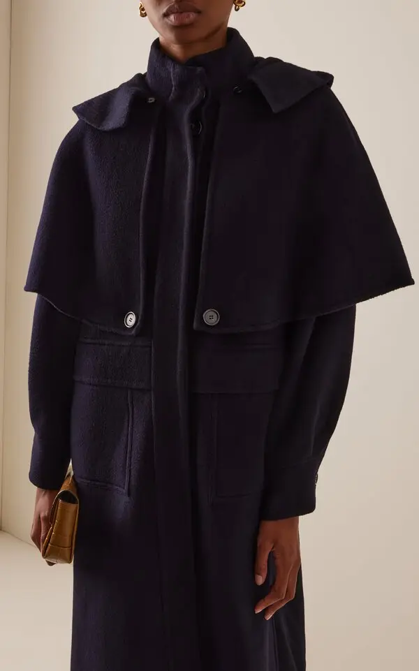 Sea Lona Double-faced Wool Hooded Coat