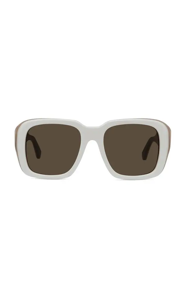 Loewe Signature Square-frame Acetate Sunglasses - Ivory