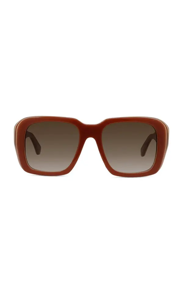 Loewe Signature Square-frame Acetate Sunglasses - Orange