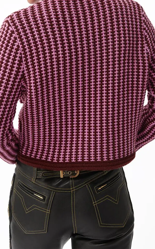 Versace Crochet Knit Cardigan