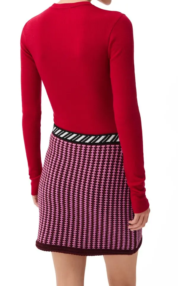Versace Crochet Knit Mini Skirt