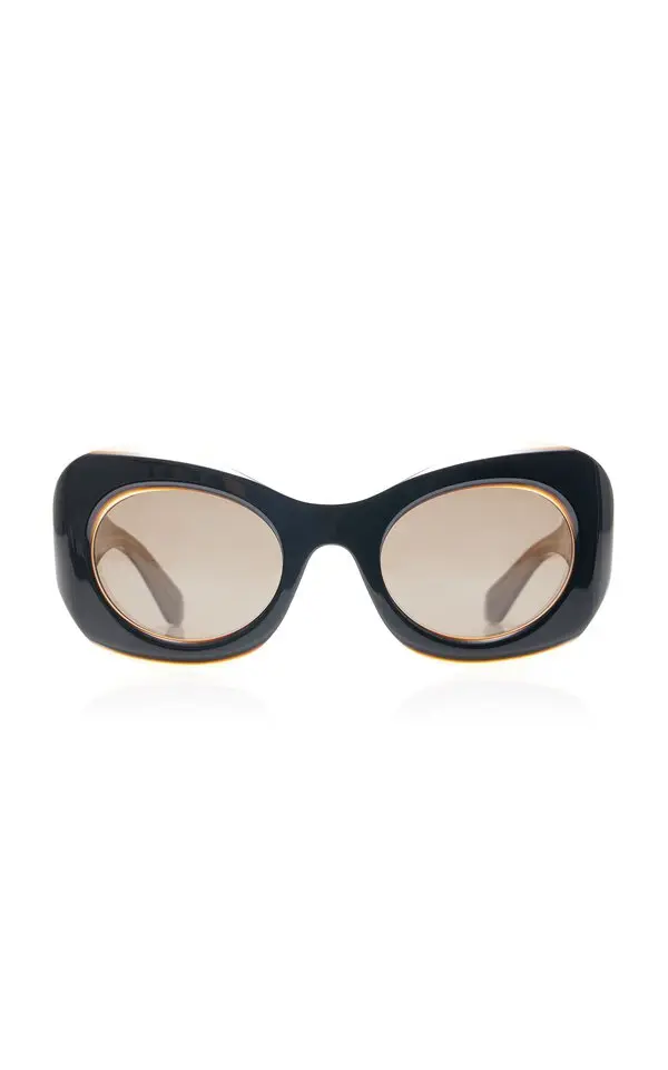 Loewe Signature Cat-eye Acetate Sunglasses - Brown