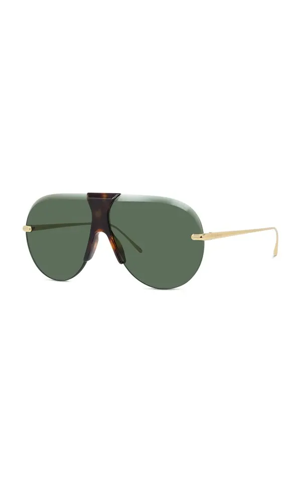 Loewe Slim Round-frame Metal Sunglasses